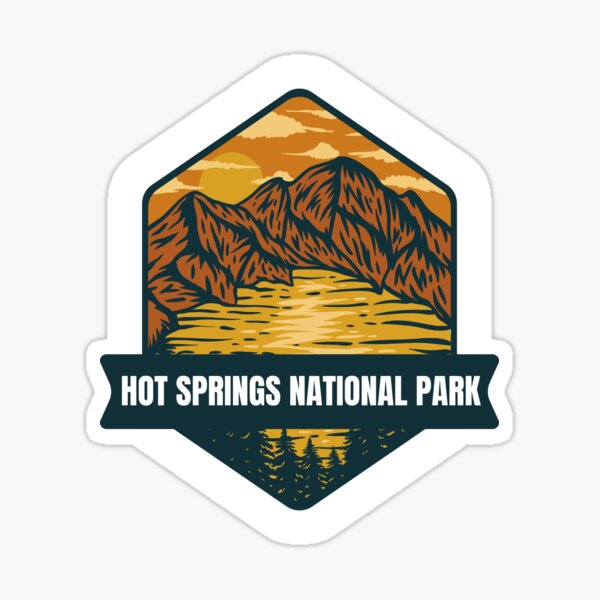 "Hot Springs National Park" Sticker for Sale by retrotravelart | Redbubble