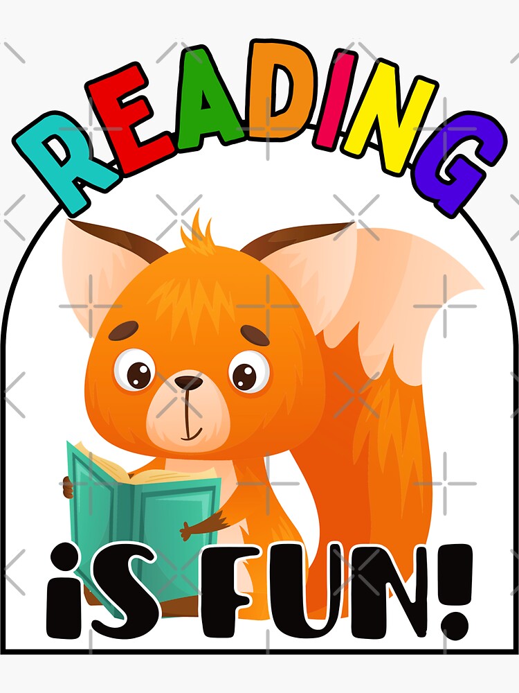 "Reading Is Fun Fox" Sticker for Sale by DWDiva | Redbubble