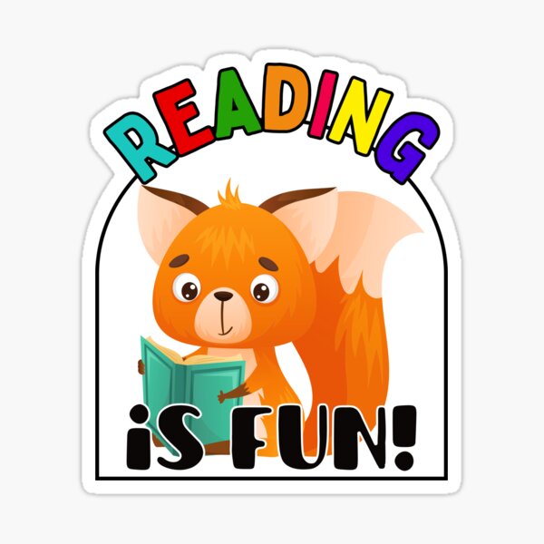"Reading Is Fun Fox" Sticker for Sale by DWDiva | Redbubble