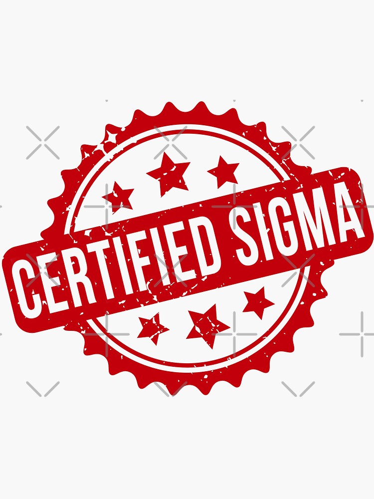 "Certified Sigma Funny Stamp Seal Design" Sticker for Sale by ...