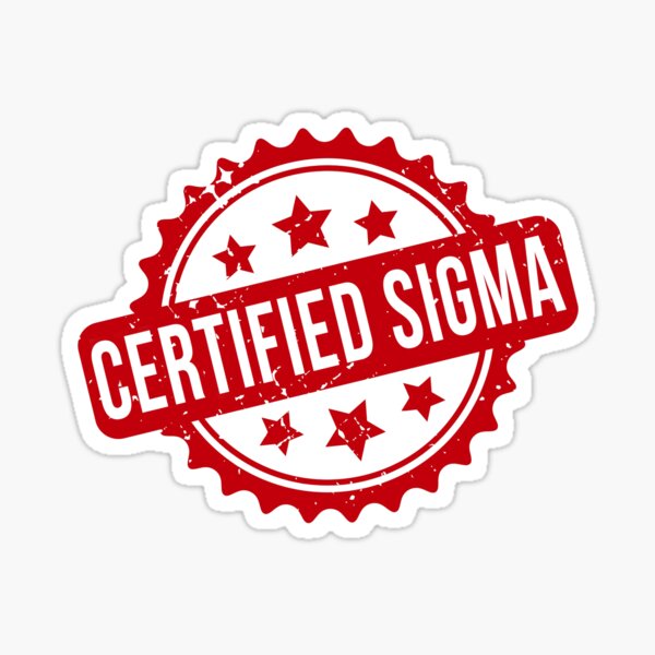 "Certified Sigma Funny Stamp Seal Design" Sticker for Sale by ...