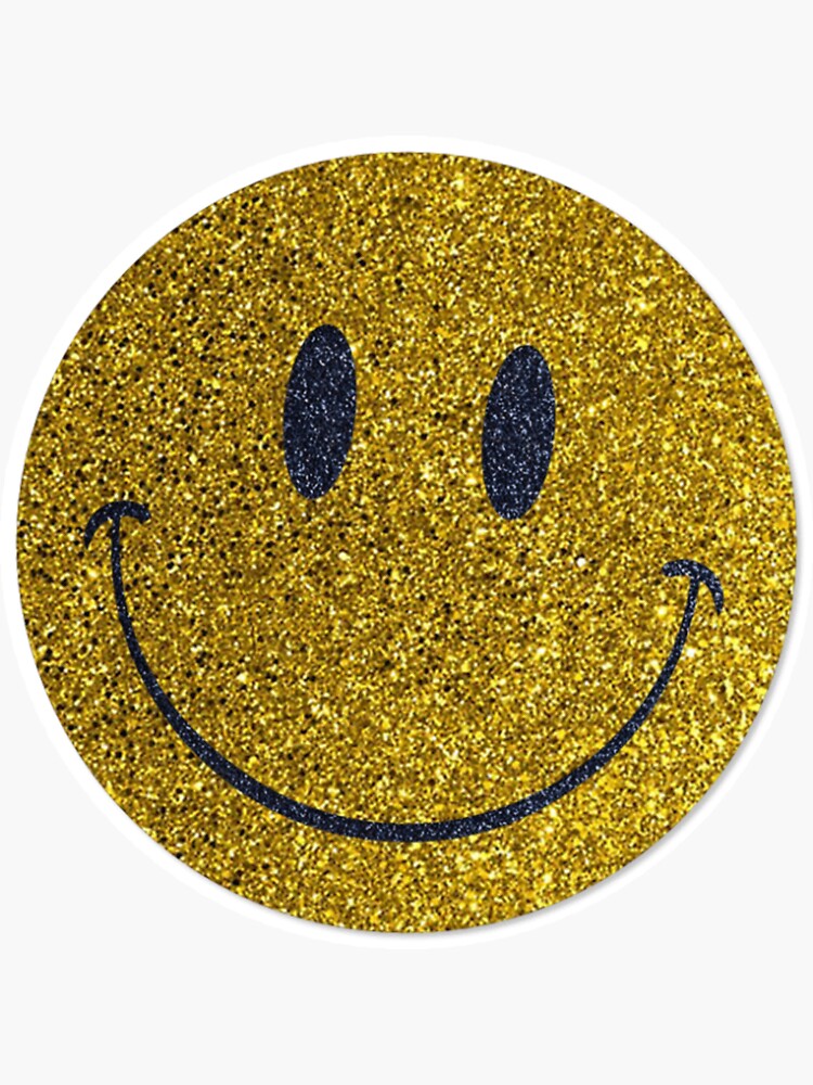 "Happy golden smiley" Sticker for Sale by SweetKidsDesign | Redbubble