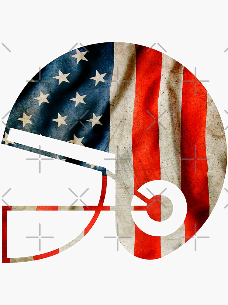 "American football helmet with US flag" Sticker for Sale by erozzz ...