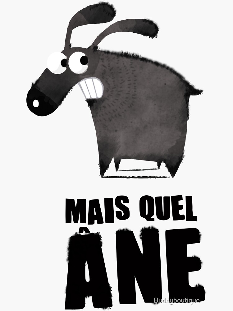 "gray donkey humor animal" Sticker for Sale by Buddyboutique | Redbubble