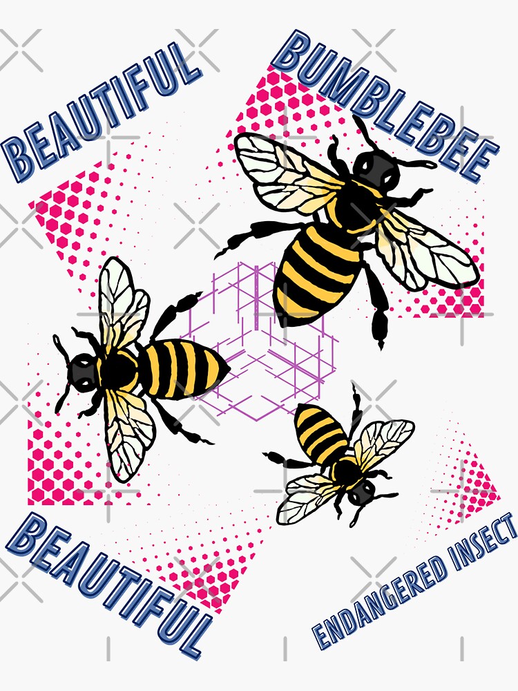 " Beautiful Bumblebee" Sticker for Sale by yassooarts | Redbubble