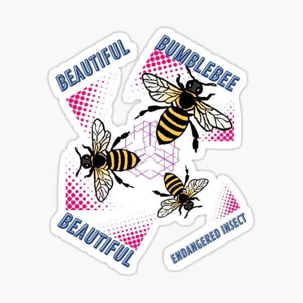 " Beautiful Bumblebee" Sticker for Sale by yassooarts | Redbubble