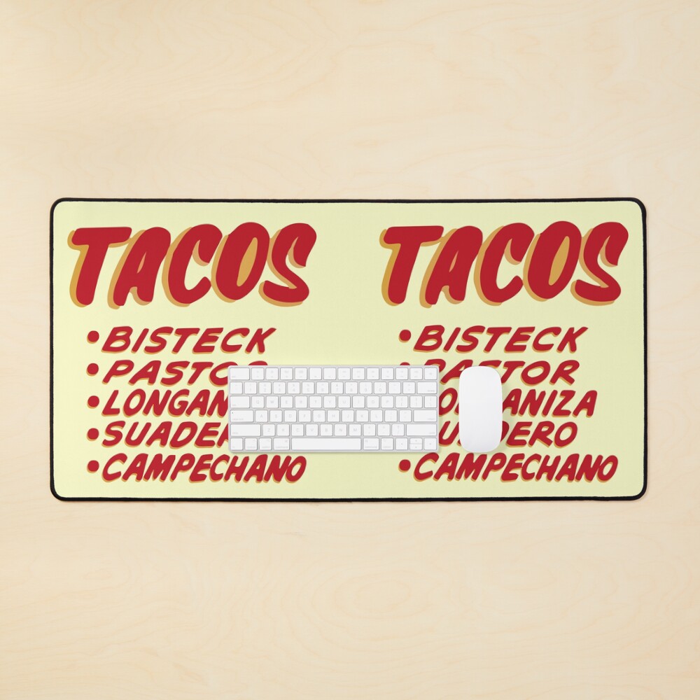 "Taco tuesday taquería menu authentic mexican street food rótulo ...