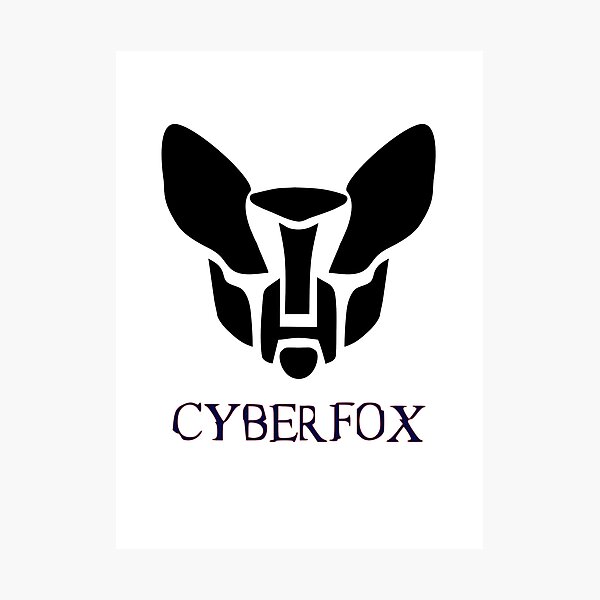 Lámina fotográfica «CyberFox - el cyber zorro en color negro con las ...