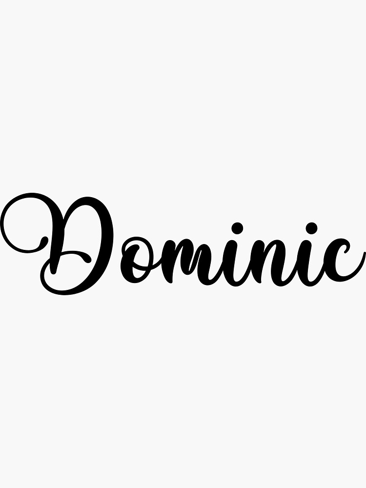 "Dominic Name - Handwritten Calligraphy" Sticker for Sale by ...