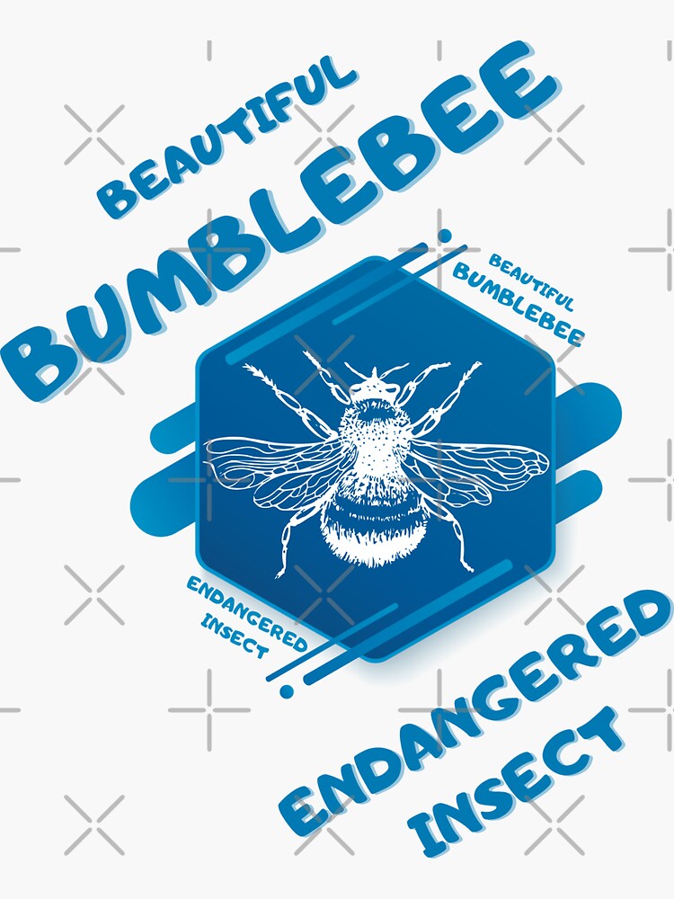 "Beautiful Bumblebee" Sticker for Sale by yassooarts | Redbubble
