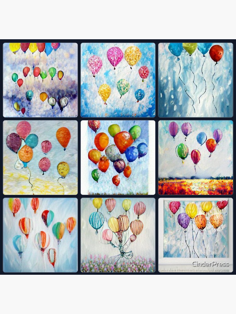 "Helium Discovery / Balloons Pack" Sticker for Sale by CinderPress ...