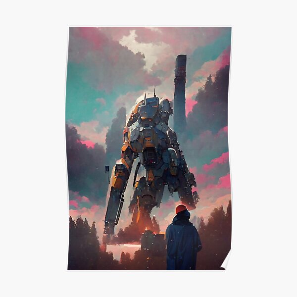 "Mecha #14" Poster for Sale by FantasyAI | Redbubble