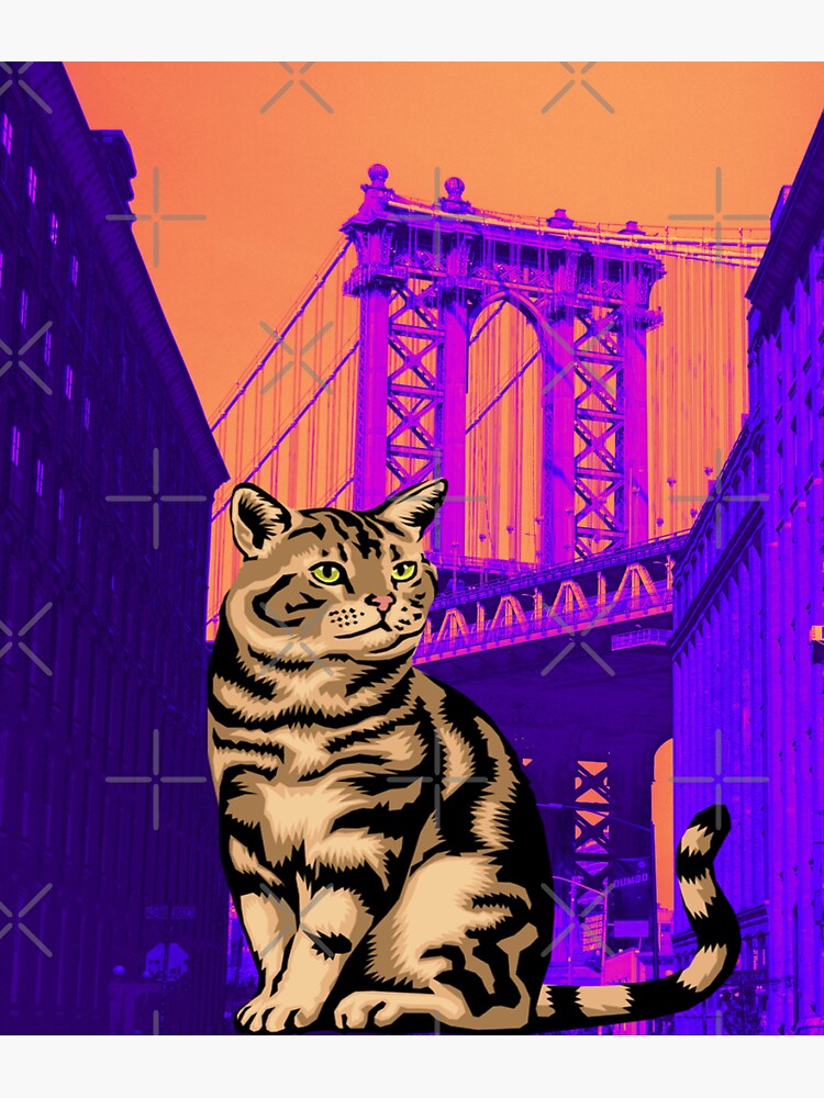 "Surreal photos with giant cats on the Manhattan Bridge in New York ...