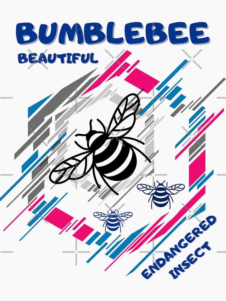 " Beautiful Bumblebee" Sticker for Sale by yassooarts | Redbubble
