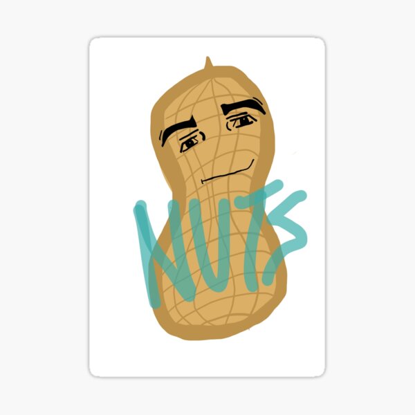 "Nuts" Sticker for Sale by D-I-L-F | Redbubble