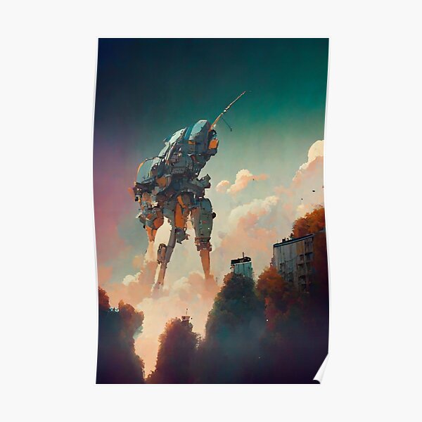 "Mecha #16" Poster for Sale by FantasyAI | Redbubble