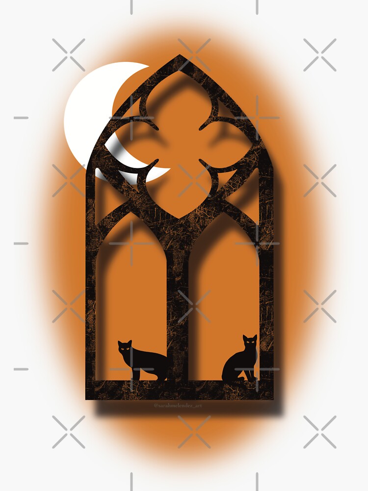 "Gothic Cats" Sticker for Sale by SMelendezArt | Redbubble