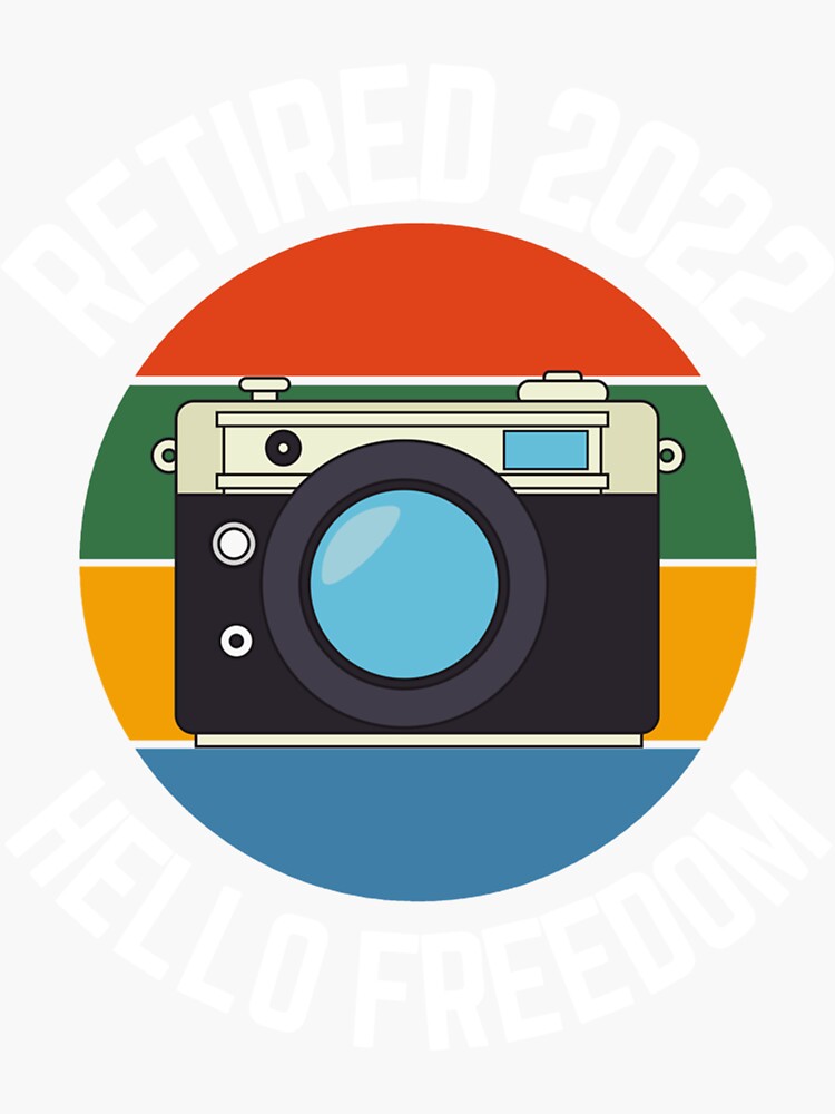 "RETIRED PHOTOGRAPHER 2022 HELLO FREEDOM CAMERAMAN" Sticker for Sale by ...