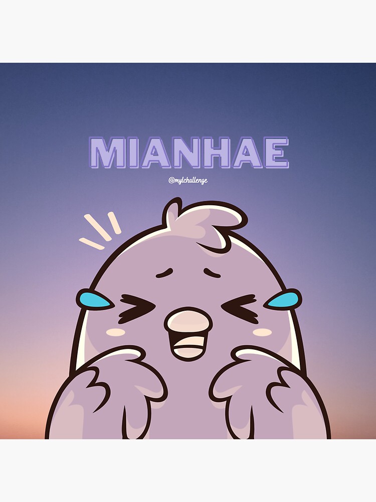 "Purple Mianhae bird" Sticker for Sale by Mylchallenge | Redbubble