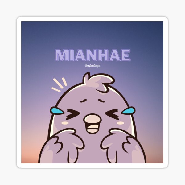"Purple Mianhae bird" Sticker for Sale by Mylchallenge | Redbubble