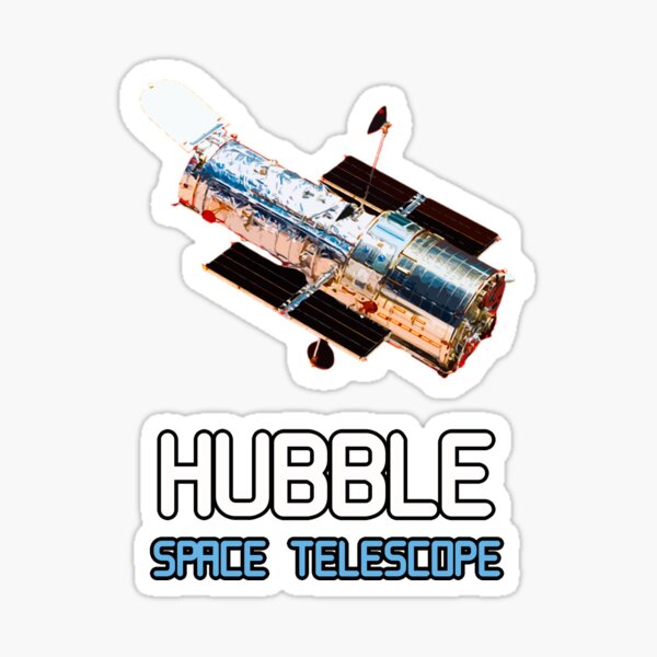 "Hubble space telescope" Sticker for Sale by greenpunkart | Redbubble