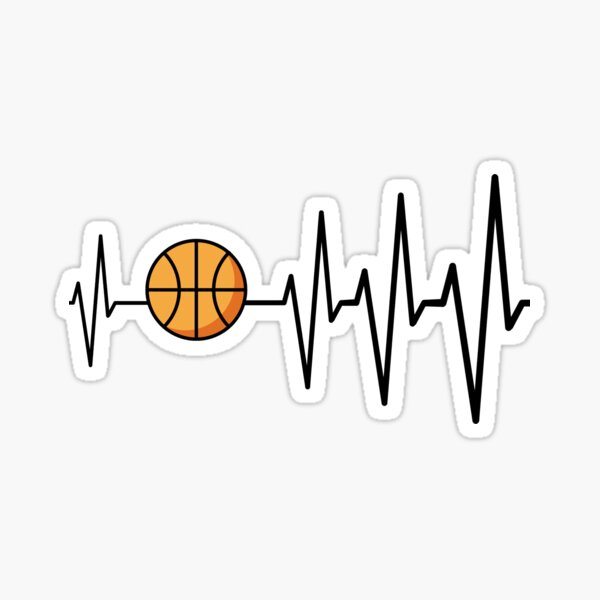 "Basketball raises my pulse!" Sticker for Sale by TrasgoDesign | Redbubble