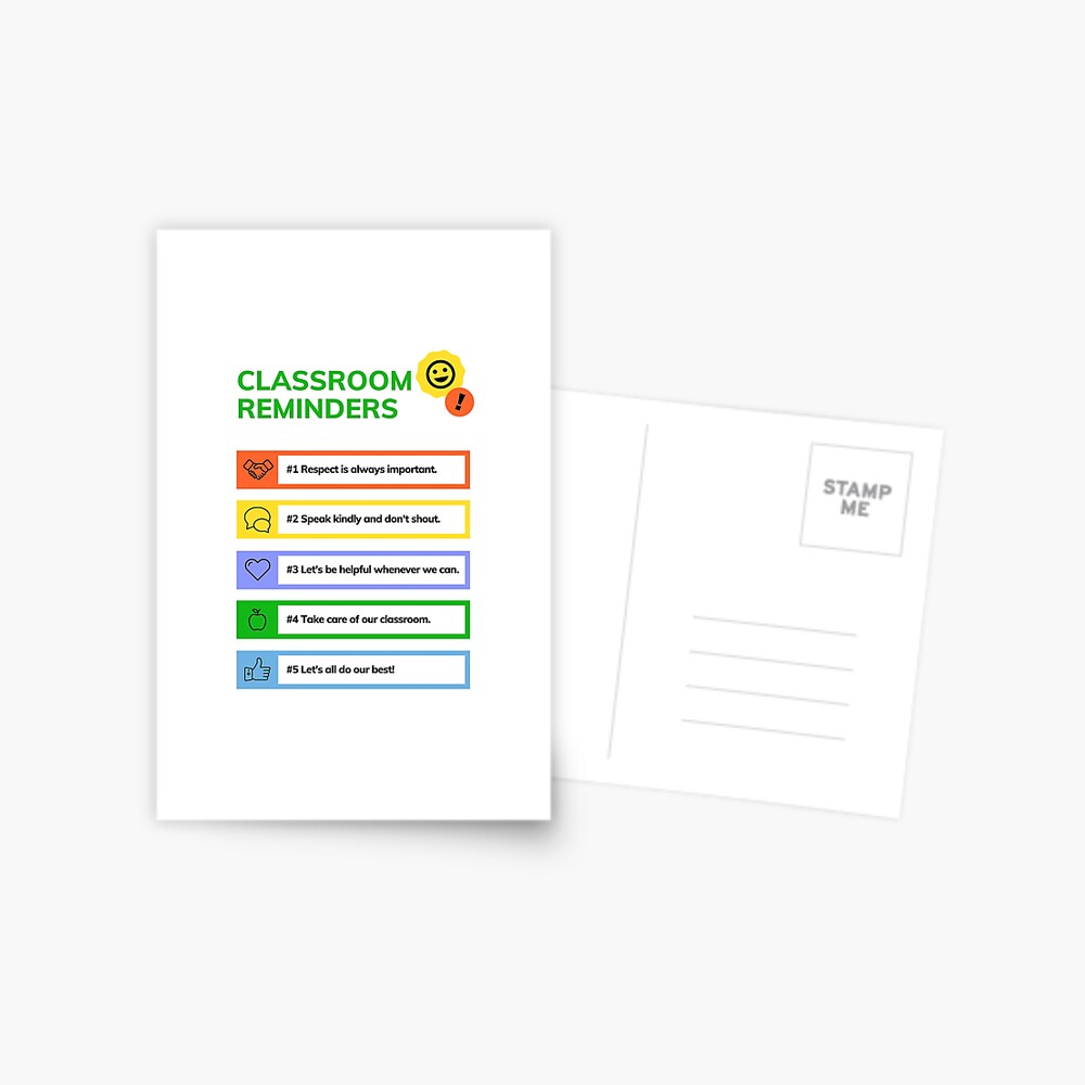 "Classroom Reminders, Classroom Manners, Classroom Rules" Sticker for ...