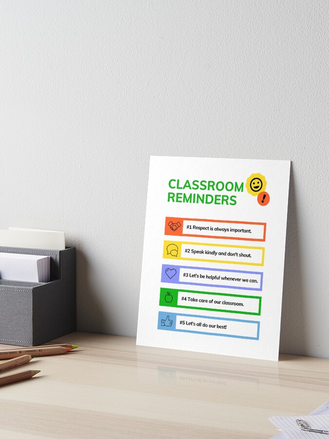 "Classroom Reminders, Classroom Manners, Classroom Rules" Art Board ...