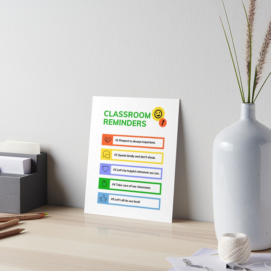 "Classroom Reminders, Classroom Manners, Classroom Rules" Poster for ...