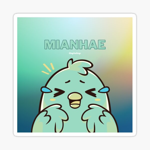 "Light green Mianhae bird" Sticker for Sale by Mylchallenge | Redbubble