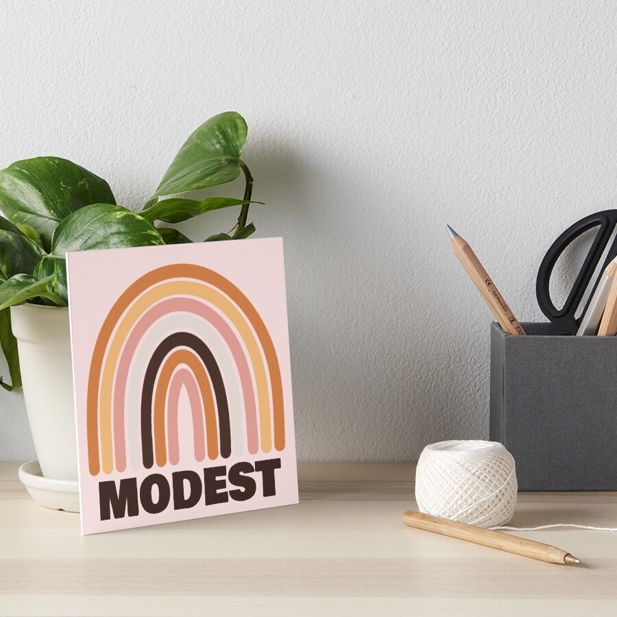 Lámina rígida «Diseño de arco modesto: la modestia es mi corona, ser ...