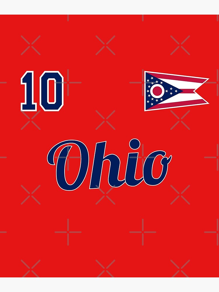 "Ohio Football Team Soccer Retro Jersey Number 10" Poster for Sale by ...