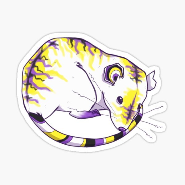 "Nonbinary Pride Rat" Sticker for Sale by PrideRats | Redbubble