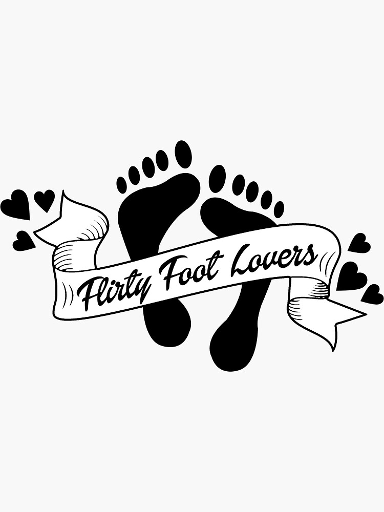 "Flirty Foot Lovers (Logo)" Sticker for Sale by FlirtyFootLover | Redbubble
