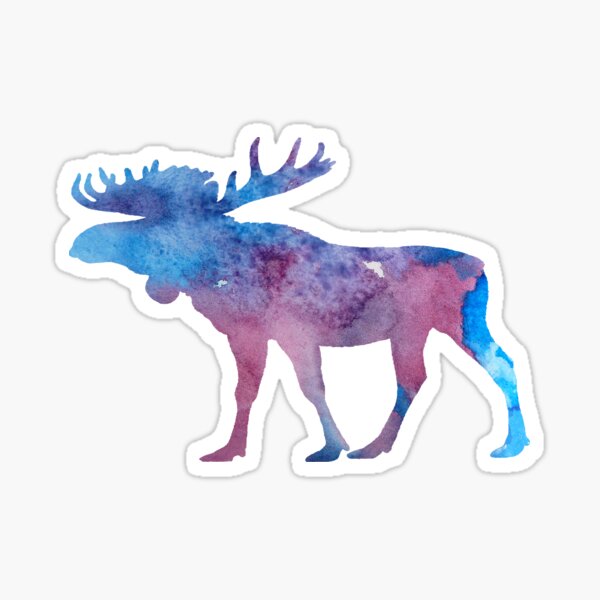 "Moose art" Sticker by TheJollyMarten | Redbubble