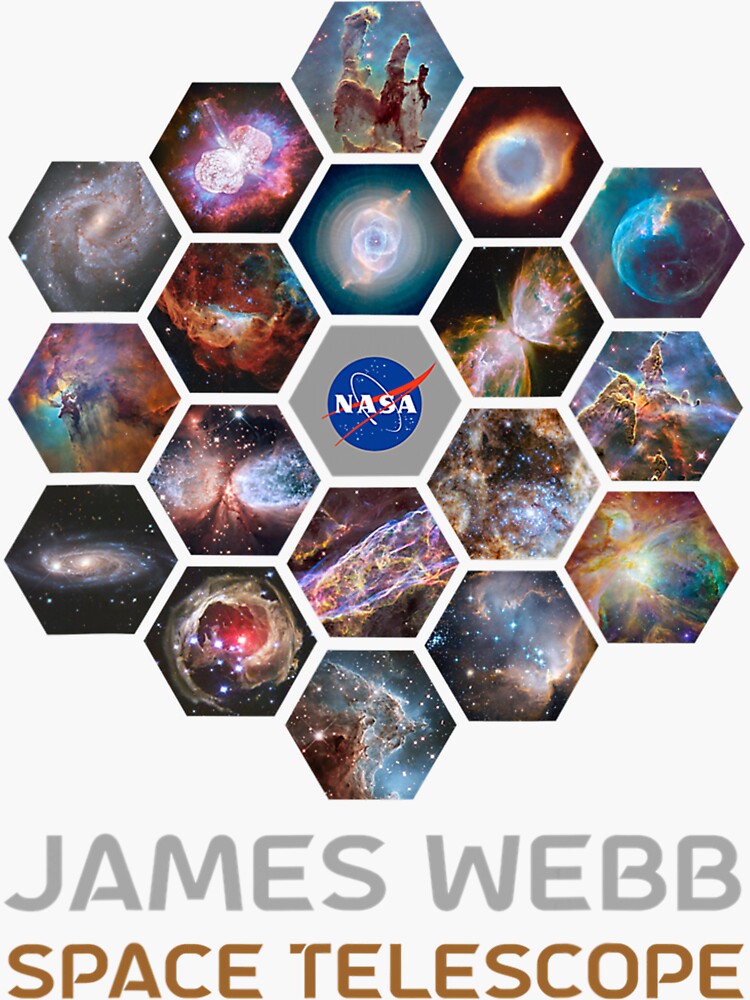 "James Webb Space Telescope Official NASA Logo JWST" Sticker for Sale ...