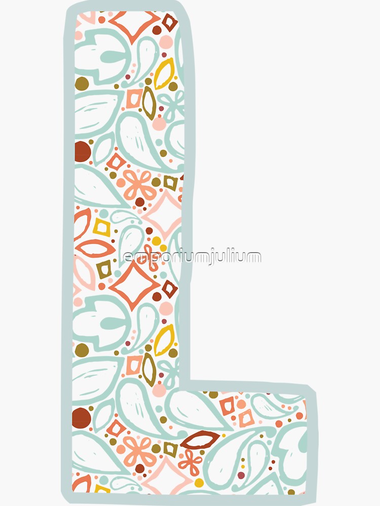 "Letter L - Monogram" Sticker for Sale by emporiumjulium | Redbubble