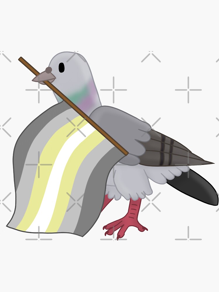 "pride pigeon - demigender flag" Sticker for Sale by birdii-arts ...