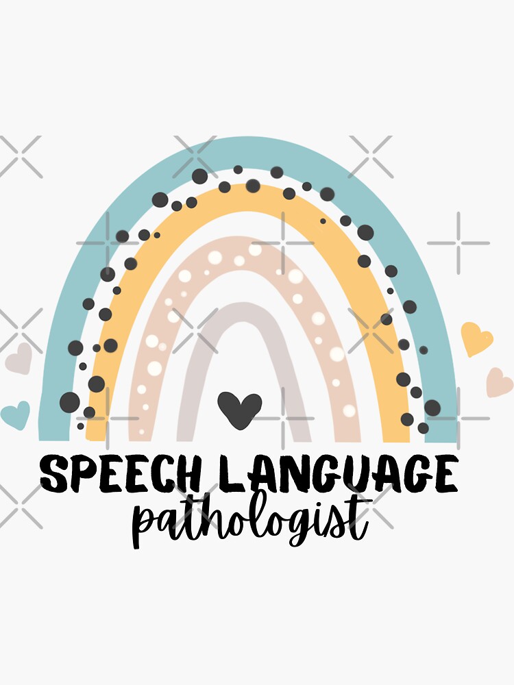 "Speech Language Pathologist Speech Therapy SLP Gift Boho" Sticker for ...