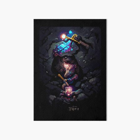 "mole mining crystal cave #16 animal tarot card" Art Board Print for ...