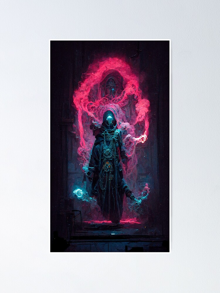 " Neon Necromancer" Poster for Sale by TBWD | Redbubble