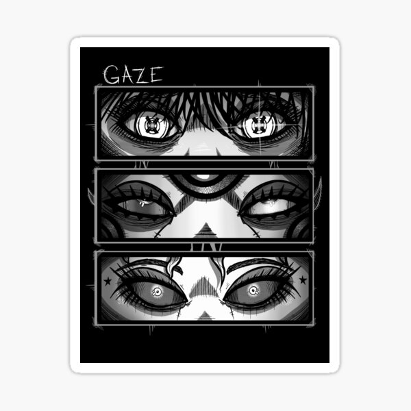 "GAZE" Sticker for Sale by Umbral-Lunacy | Redbubble
