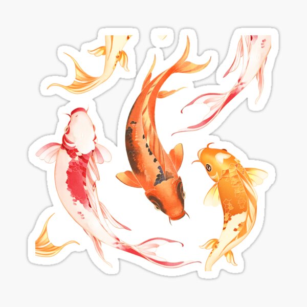 "Koi" Sticker for Sale by AJDesignsstuff | Redbubble