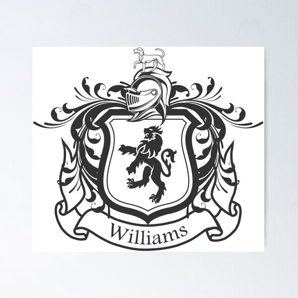 "Williams Family Crest (Dark)" Poster for Sale by Graphic God | Redbubble