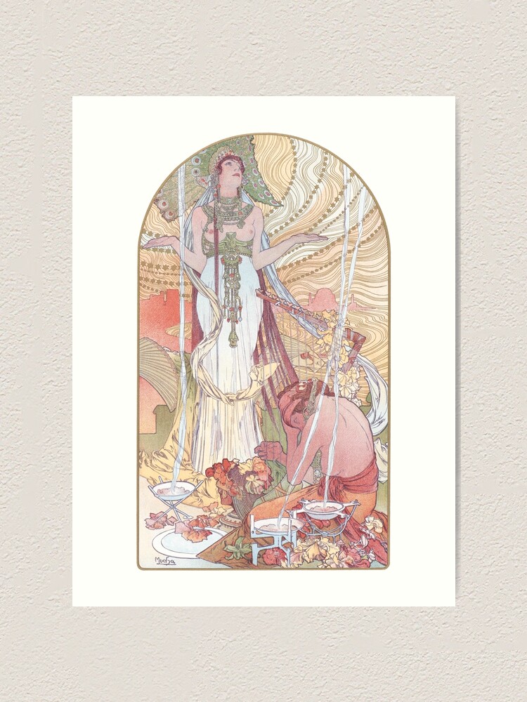 "Incantation (Salammbo) -Alphonse Mucha -Art Nouveau Mucha -Vintage ...