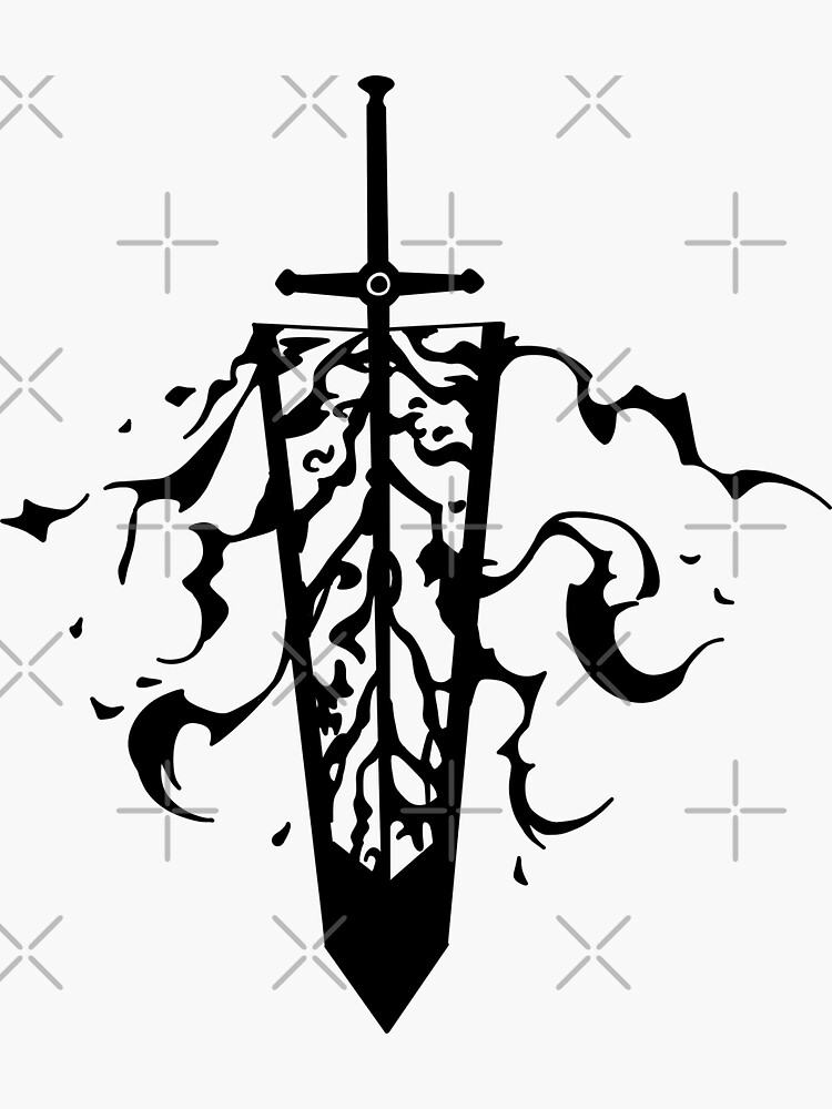 "Demon Slayer Sword Black, Black Clover" Sticker for Sale by rnasser ...