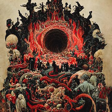 "Abstract Antique Fantasy Map of Hell" Poster for Sale by MoreMachine ...