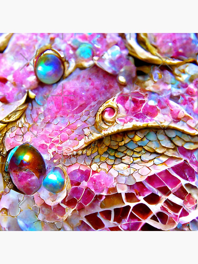 "Pink Fantasy Dragon Scales" Sticker for Sale by lunaireamanita | Redbubble