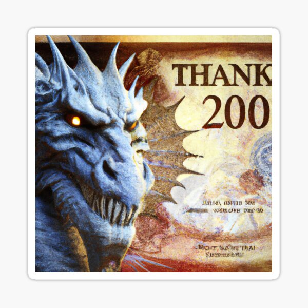 "Blue Dragon 200 Bank note" Sticker for Sale by Cord75 | Redbubble