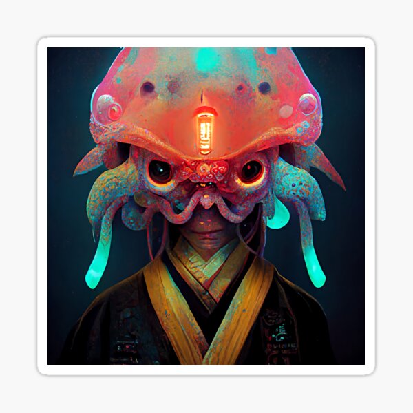 "Octo-Samurai" Sticker for Sale by TBWD | Redbubble